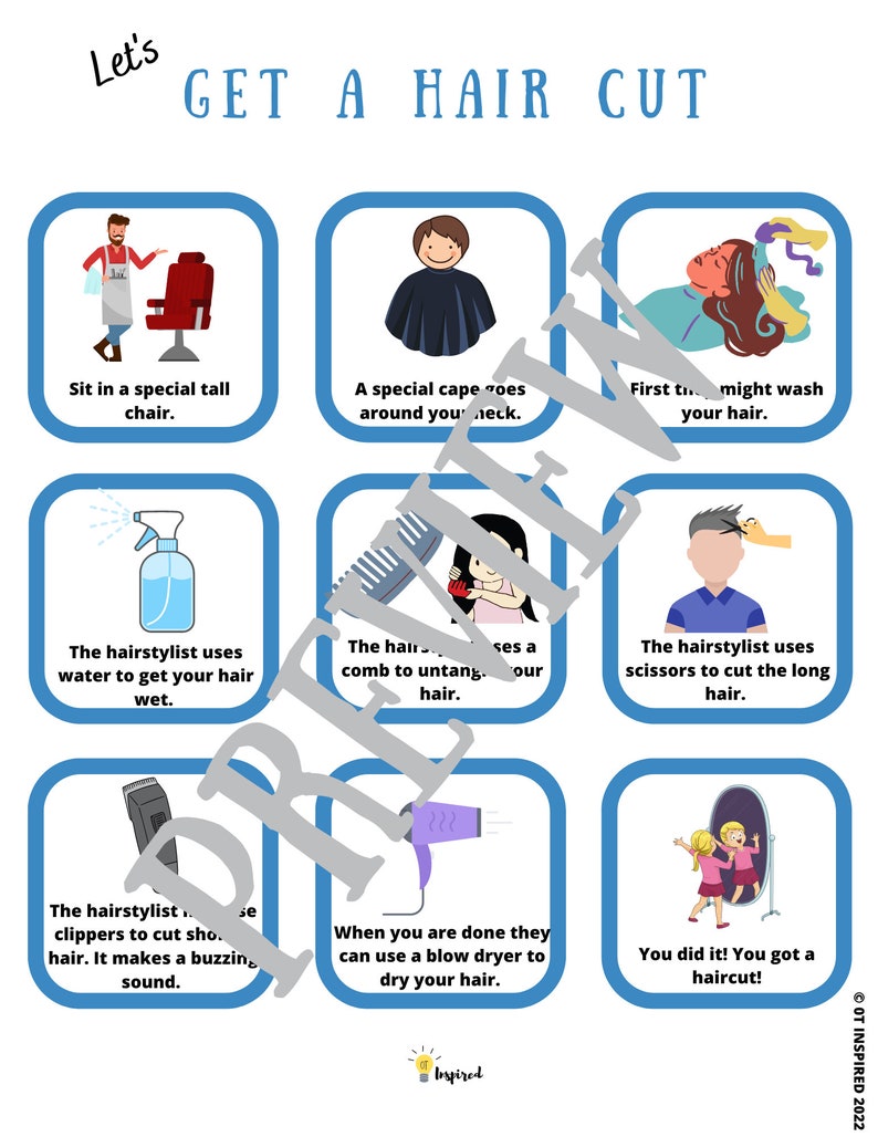Let's Get a Haircut: Sensory Support for Haircuts (SPD/ADHD/ASD) - Etsy