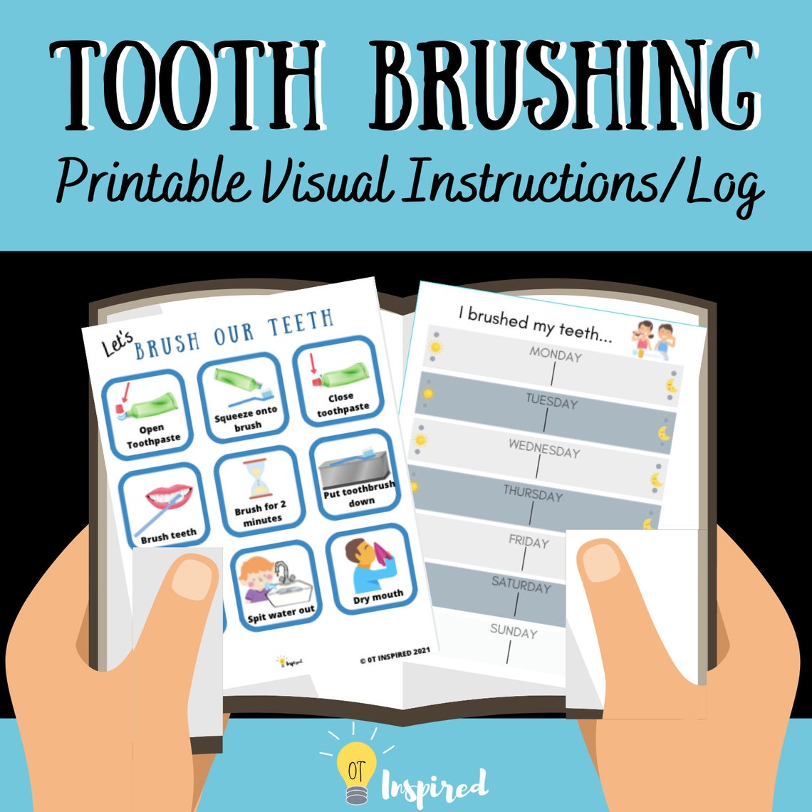 Self Care BUNDLE of Printable Visual Schedules for Asd/adhd/special ...