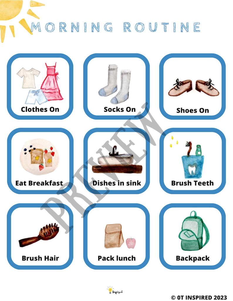 Daily Routine Bundle: Morning Checklist and Bedtime Routine for School ...