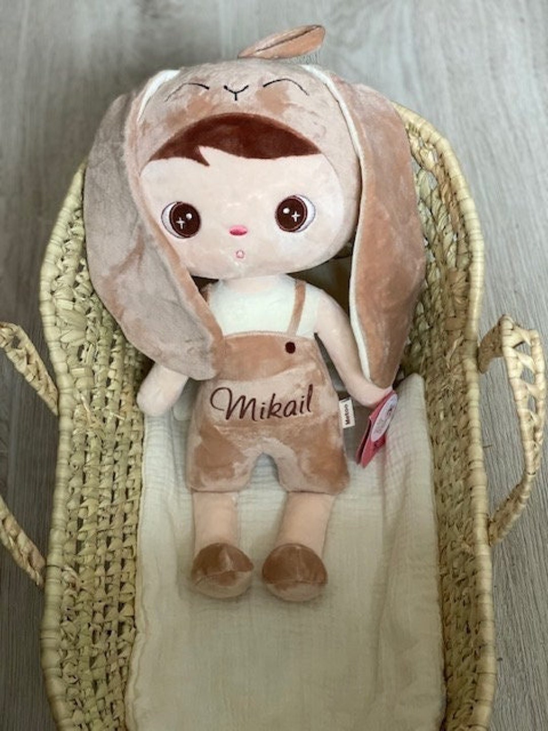 Metoo Rabbit Puppe 50 cm beige mit dem Namen des Kindes - Etsy.de
