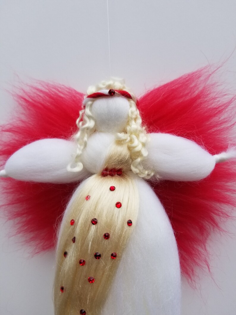 Guardian Angel REHAËL, Needle Felted Merino Wool Waldorf Inspired ...