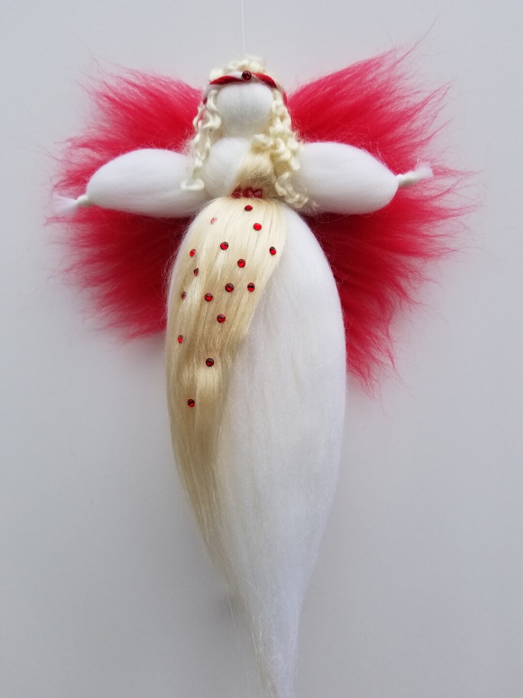 Guardian Angel REHAËL, Needle Felted Merino Wool Waldorf Inspired ...