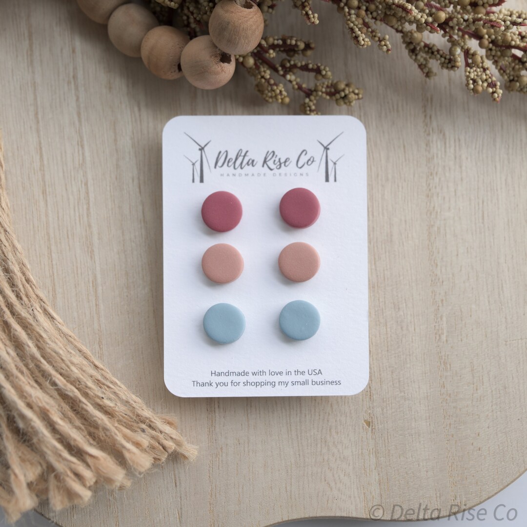 Cool Winter Clay Stud Pack Polymer Clay Studs Minimalist Clay Studs ...
