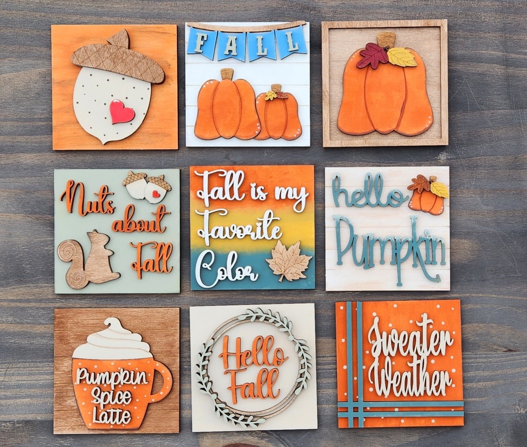 Fall Themed Leaning Ladder Inserts - Etsy