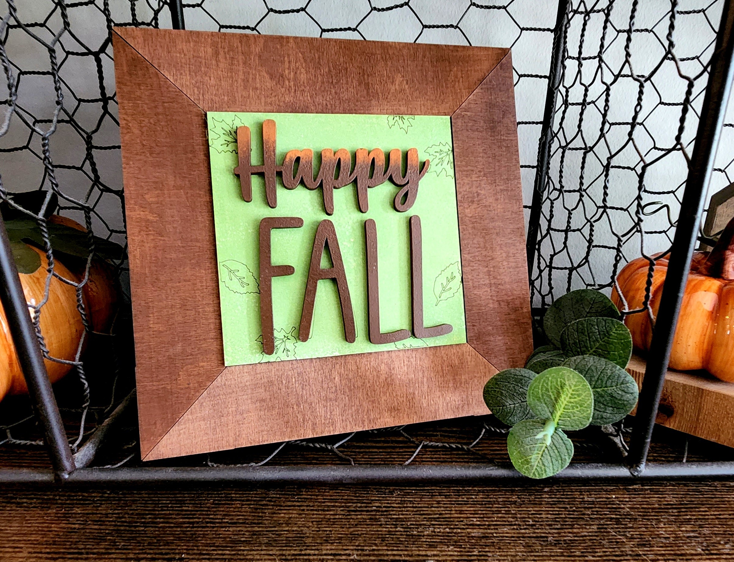 Fall Leaning Ladder Tiles Ladder Decor Interchangeable Fall - Etsy