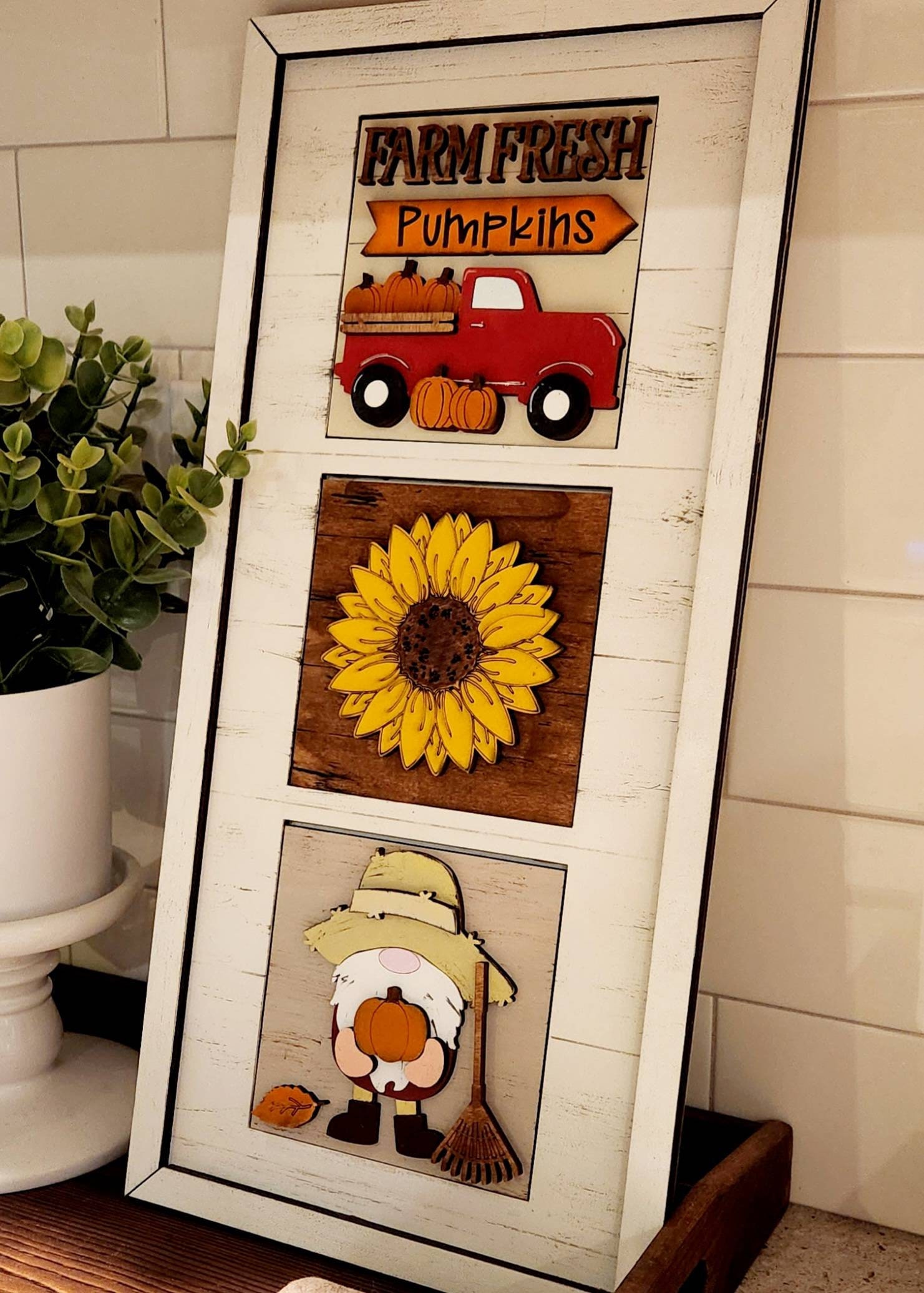 Fall Leaning Ladder Tiles Ladder Decor Interchangeable Fall - Etsy