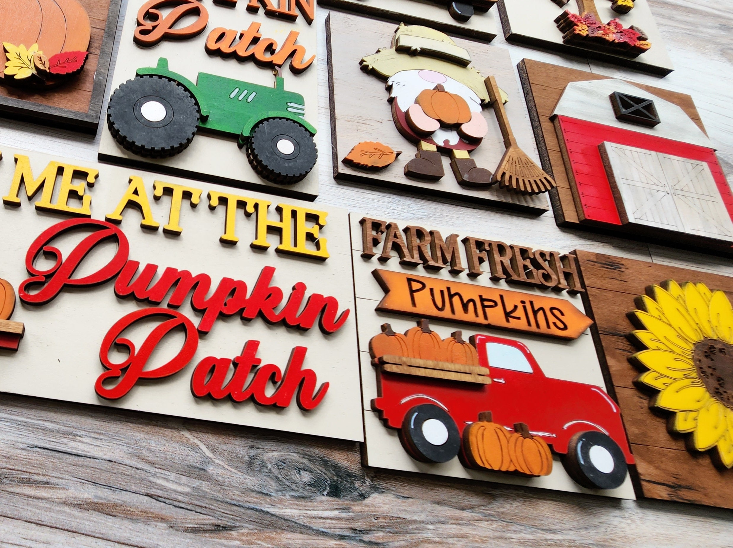 Fall Leaning Ladder Tiles Ladder Decor Interchangeable Fall - Etsy