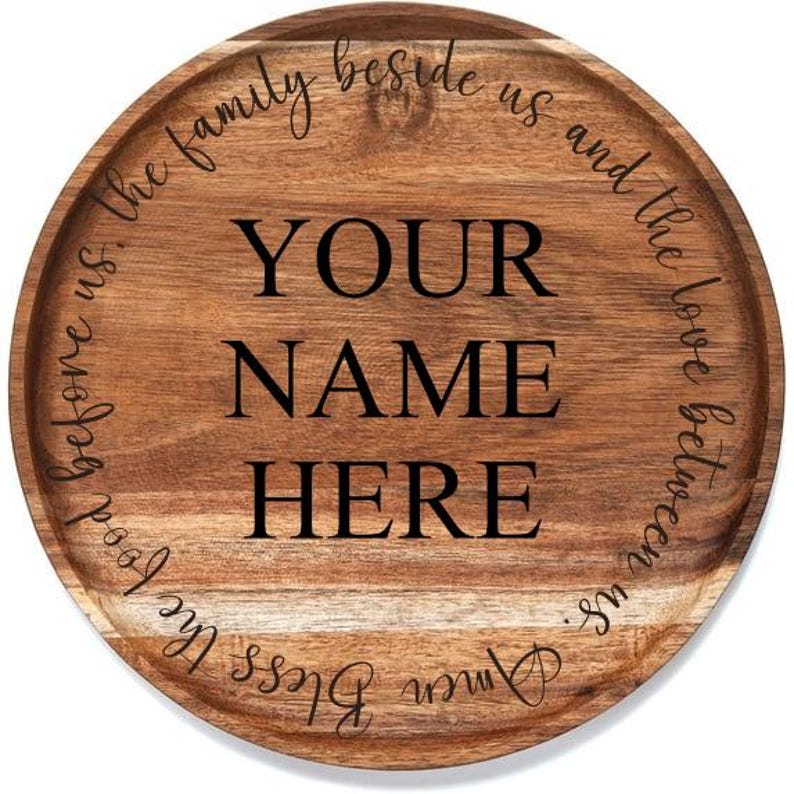 Engraved Lazy Susan – Personalized Wedding, Anniversary, or ...