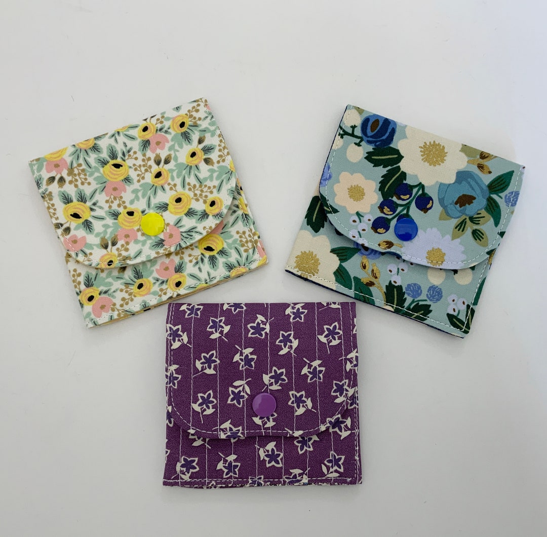 Two Pocket Mini Wallet, Mini Card Holder, Fabric Wallet, Credit Card ...