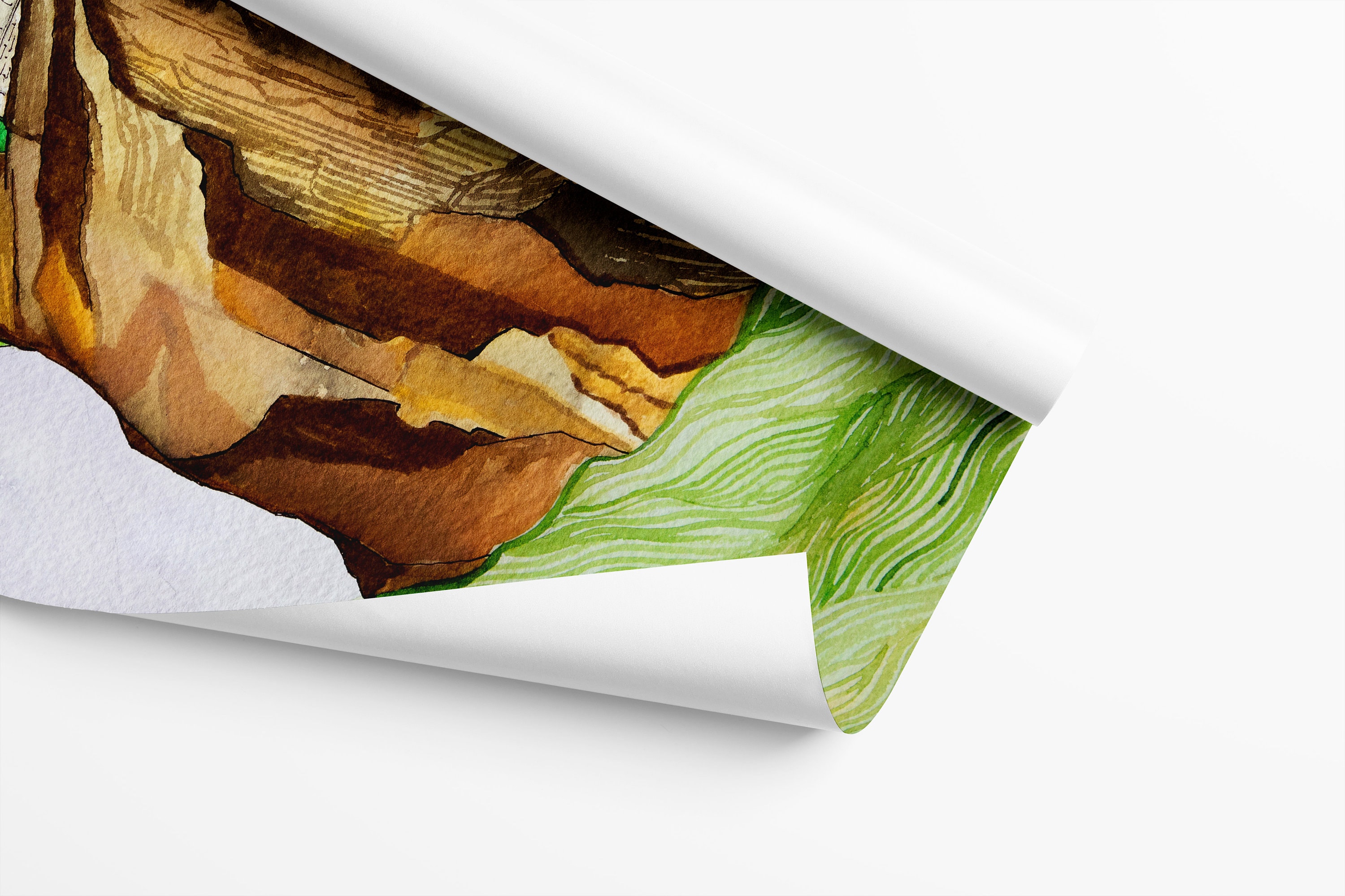 Meteora Watercolor Wall Art, Meteora Print, Meteora Travel Poster ...