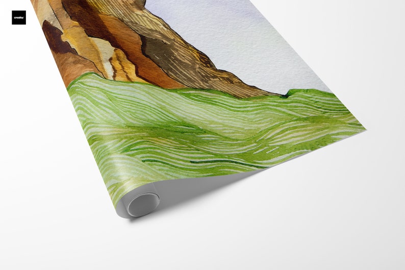 Meteora Watercolor Wall Art, Meteora Print, Meteora Travel Poster ...