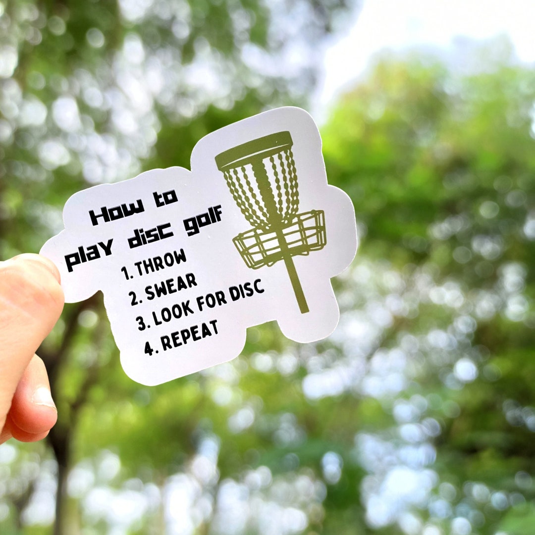 DISC GOLF Sticker Water Resistant Glossy - Etsy