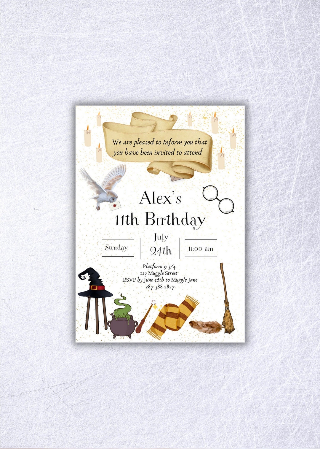 Wizard Birthday Party Invitation Wizard Invitation Template - Etsy