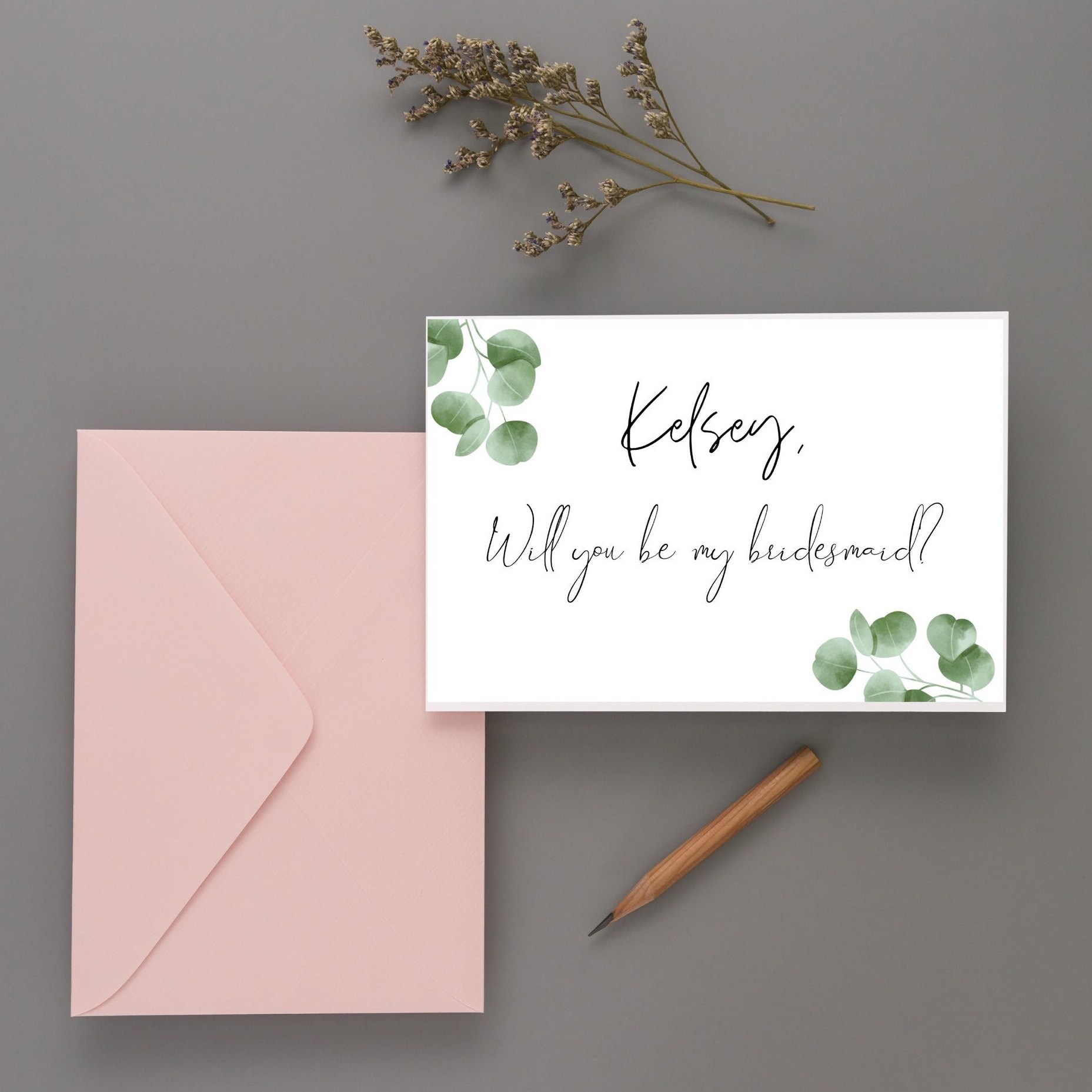 Bridesmaid Proposal Card Printable Bridesmaid Invite Will You - Etsy