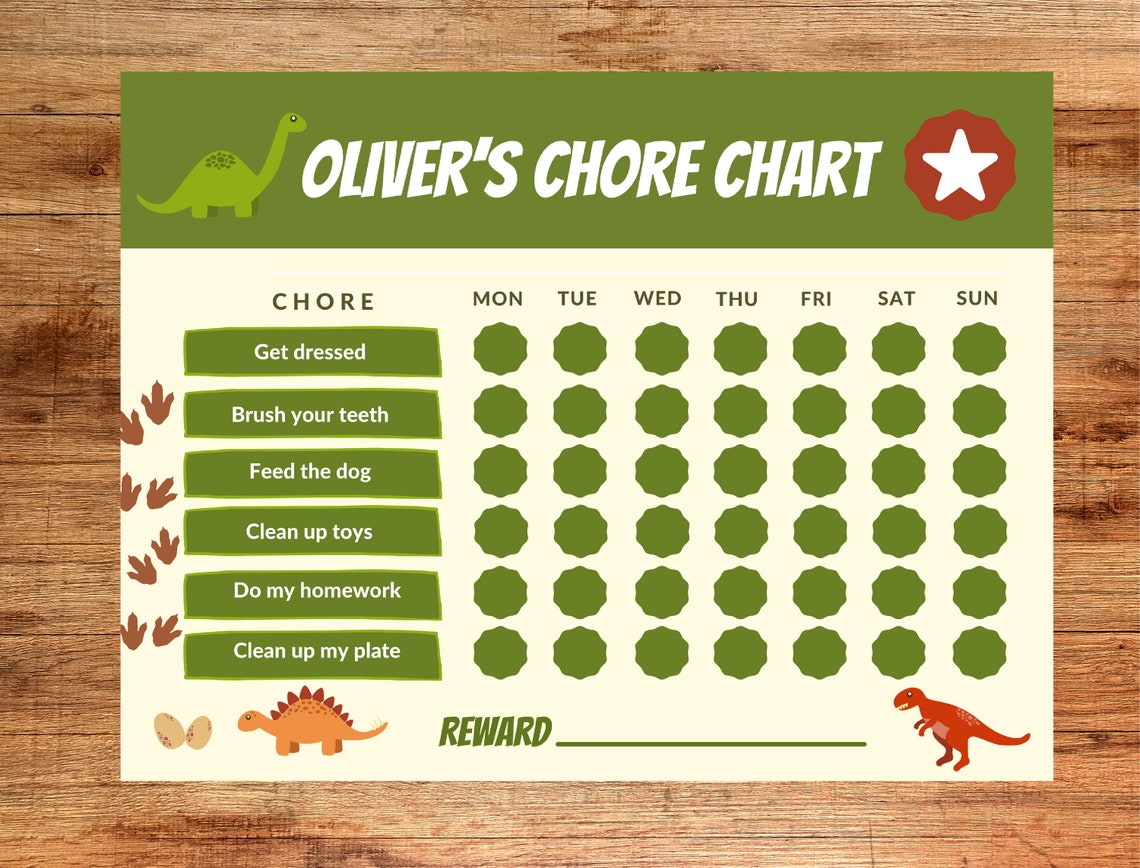 Printable Chore Chart, Editable Star Reward Chart, Routine Chart ...