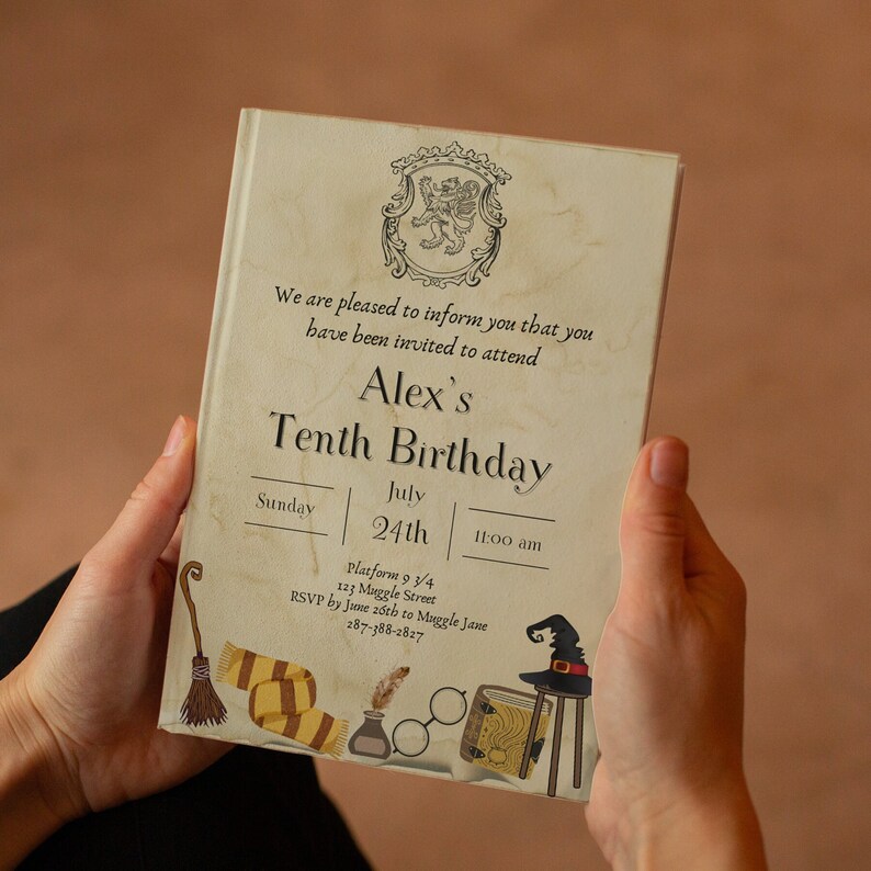 Wizard Birthday Party Invitation Wizard Invitation Template | Etsy