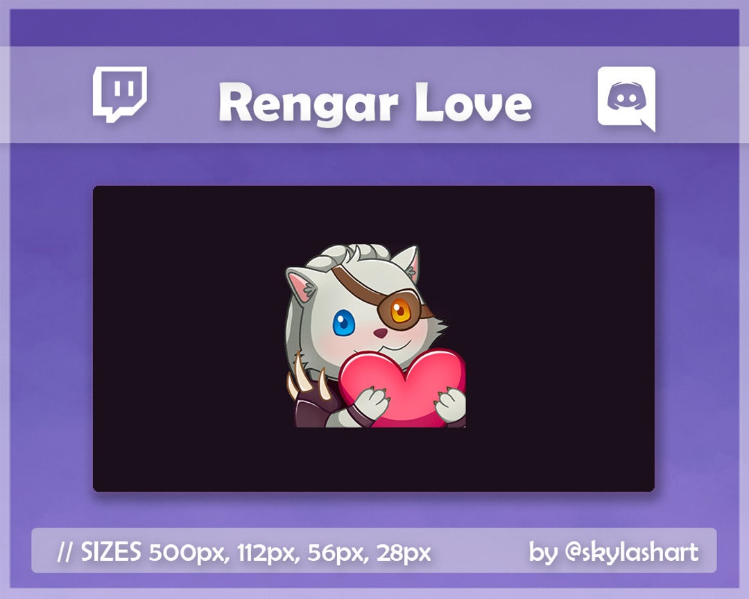 Rengar Love Emote - League of Legends, Gaming, Streaming, Twitch ...