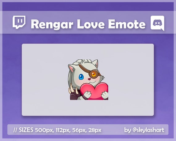 Rengar Love Emote League of Legends Gaming Streaming | Etsy