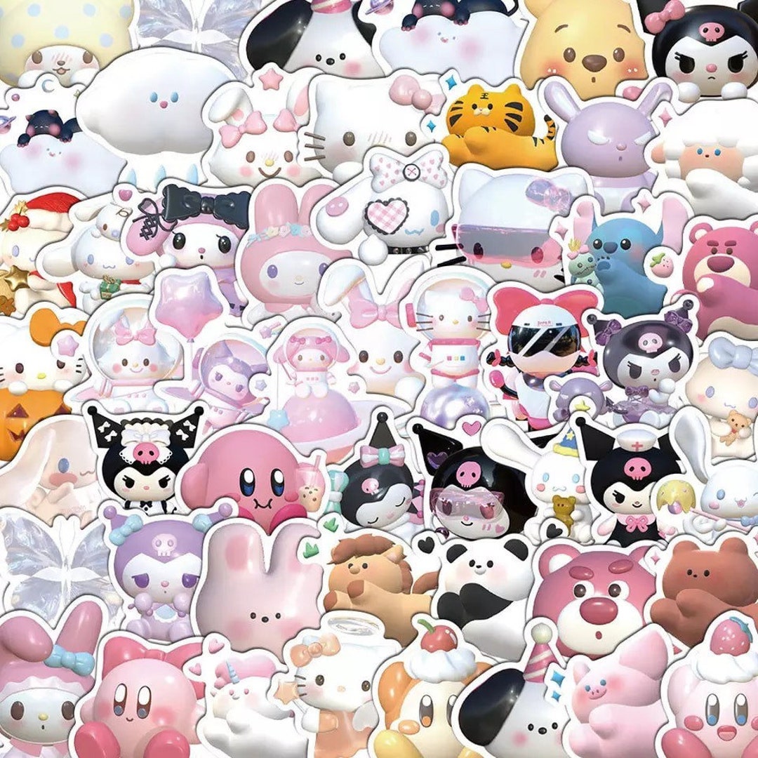 Cute Cartoon Sticker Pack Waterproof Decals for - Etsy