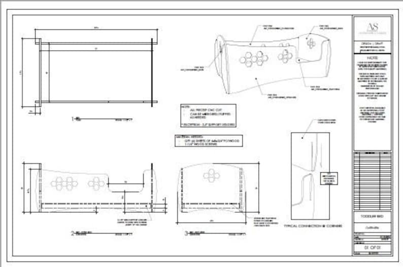 Toddler Bed - DXF Cut Files Included - Etsy
