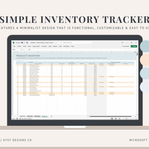 Inventory Management Products Inventory Price Sheet - Etsy