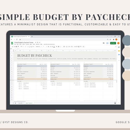 Ultimate Bi-weekly Budget by Paycheck Spreadsheet Template for - Etsy
