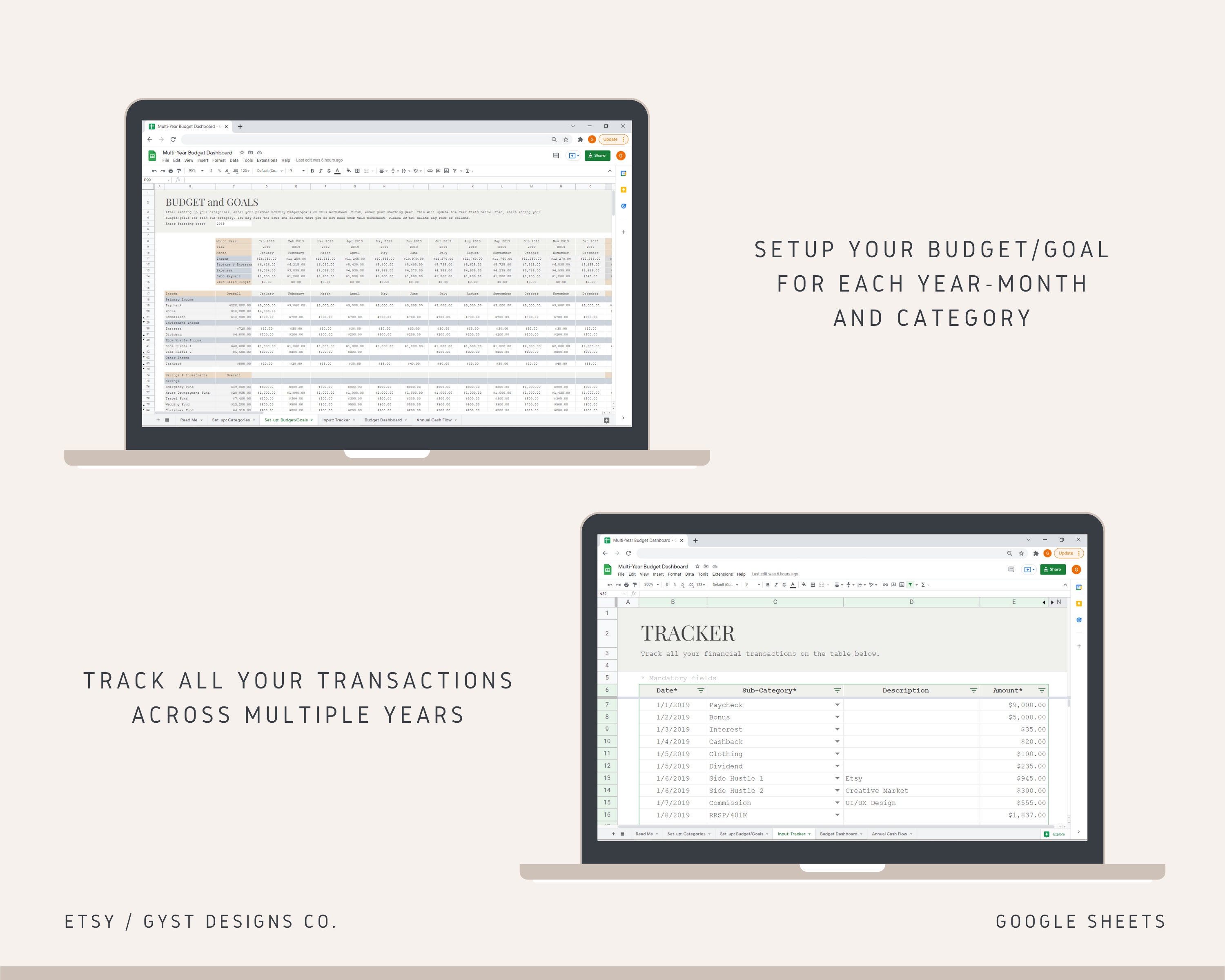 Ultimate Multi-year Budget Spreadsheet Personal Finance | Etsy