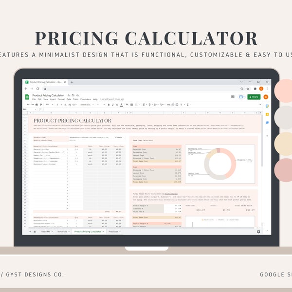 Pricing Worksheet - Etsy