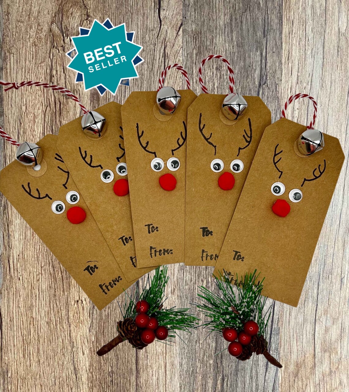 Reindeer Gift Tags, Christmas Reindeer Gift Tag, Christmas Gift Tags ...