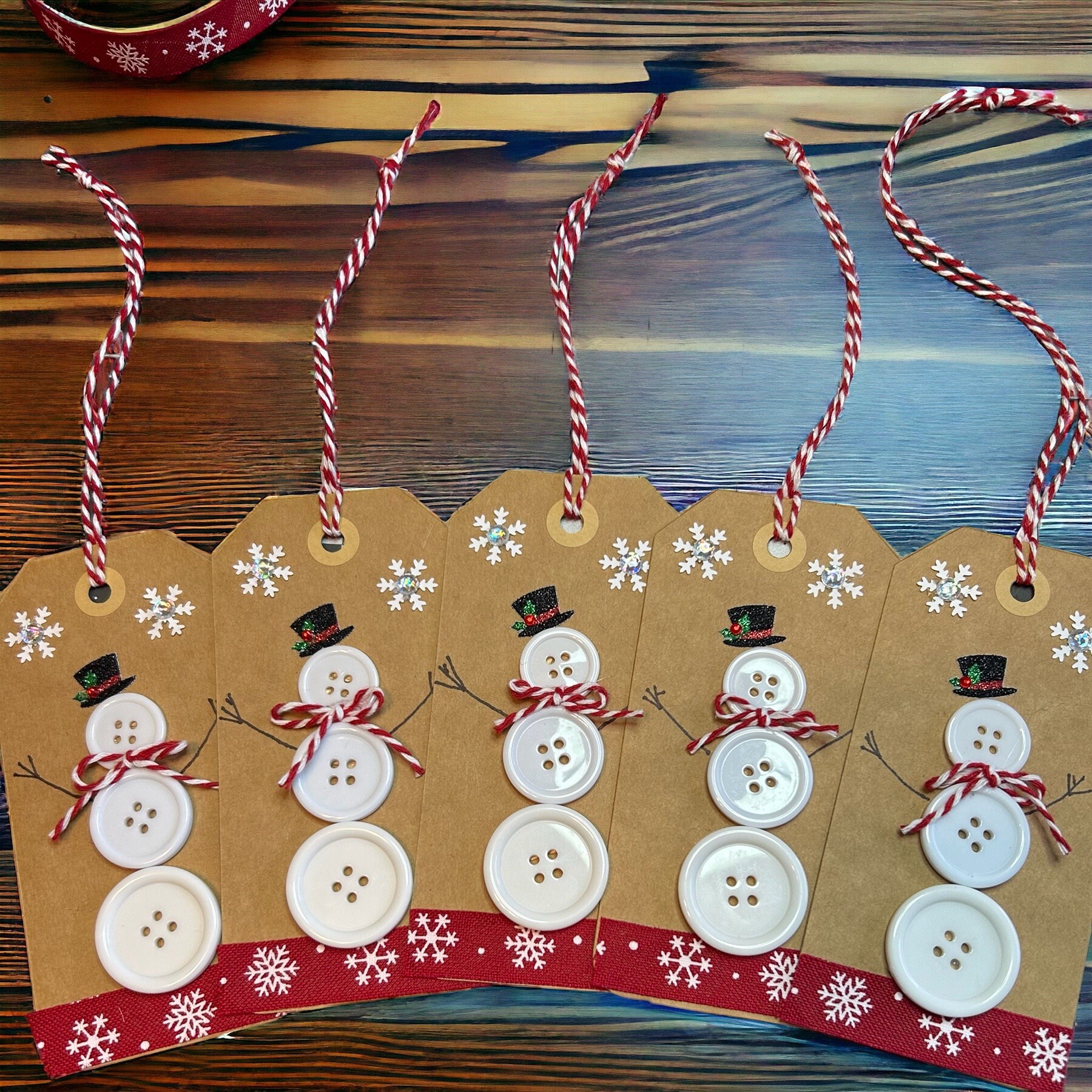 Snowman Gift Tags Set of 5, Christmas Gift Tags - Etsy
