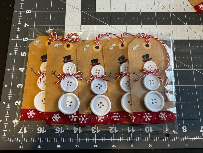 Snowman Gift Tags Set of 5, Christmas Gift Tags - Etsy