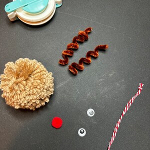 Red-nosed Reindeer Ornament, Reindeer Ornament, Pom Pom - Etsy