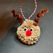 Red-nosed Reindeer Ornament, Reindeer Ornament, Pom Pom - Etsy