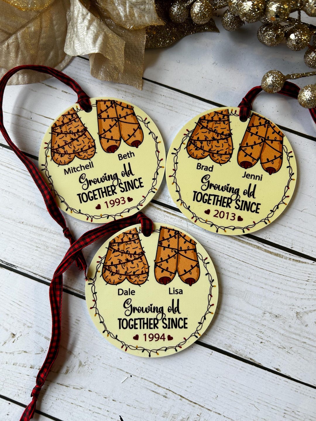 Growing Old Together Ornament, Funny Christmas Ornament, Adult Only ...