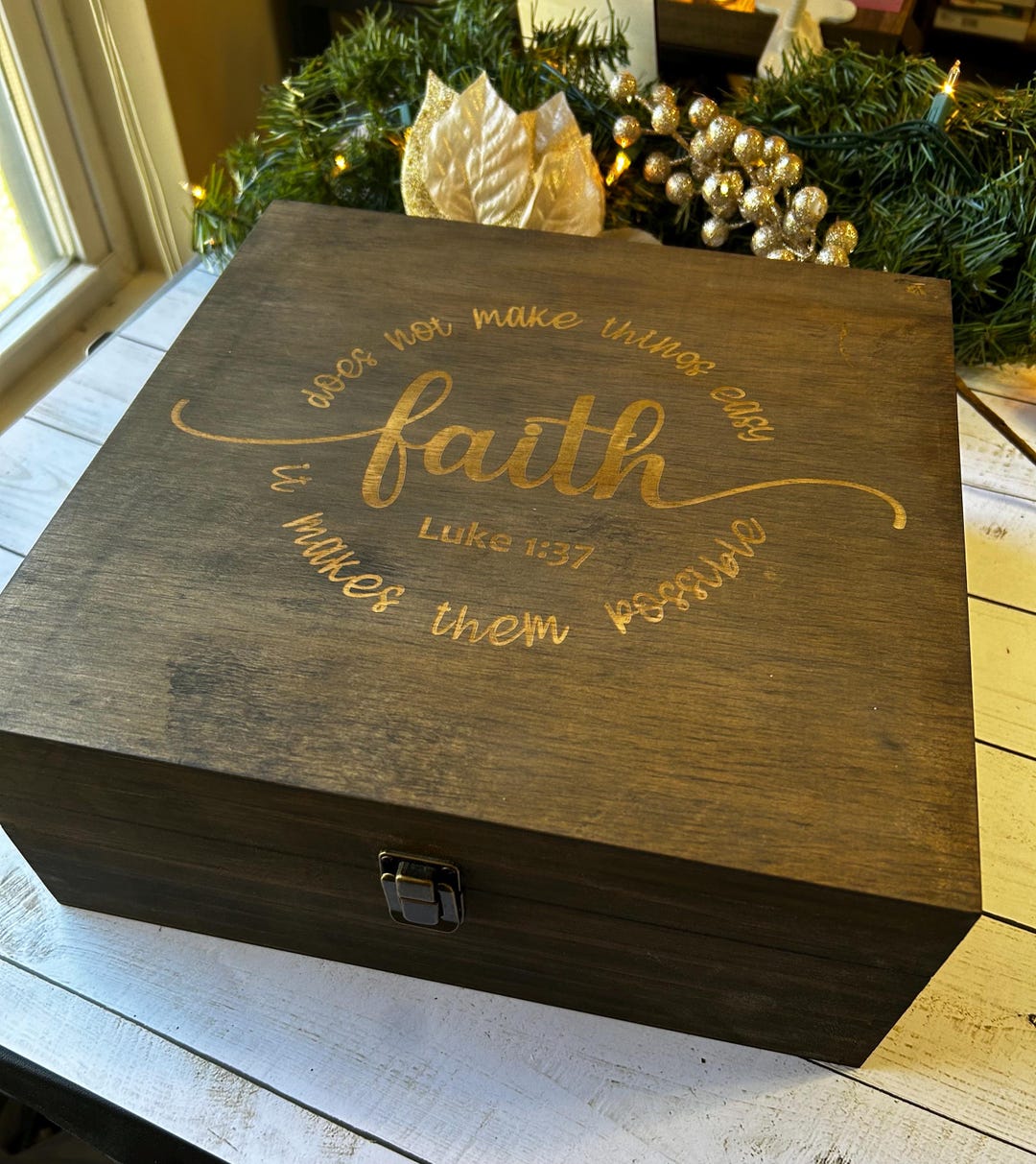 Christian Devotional Keepsake Gift Box, Personalized Religious Gift Box ...