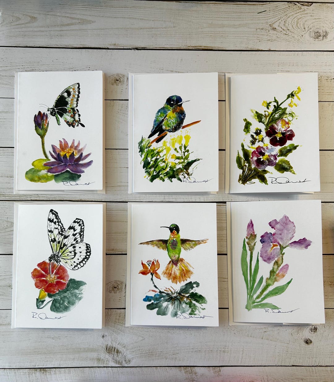 Watercolor Nature Notecards: Original Artwork, Blank Inside (set of 12 ...