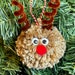 Red-nosed Reindeer Ornament, Reindeer Ornament, Pom Pom - Etsy