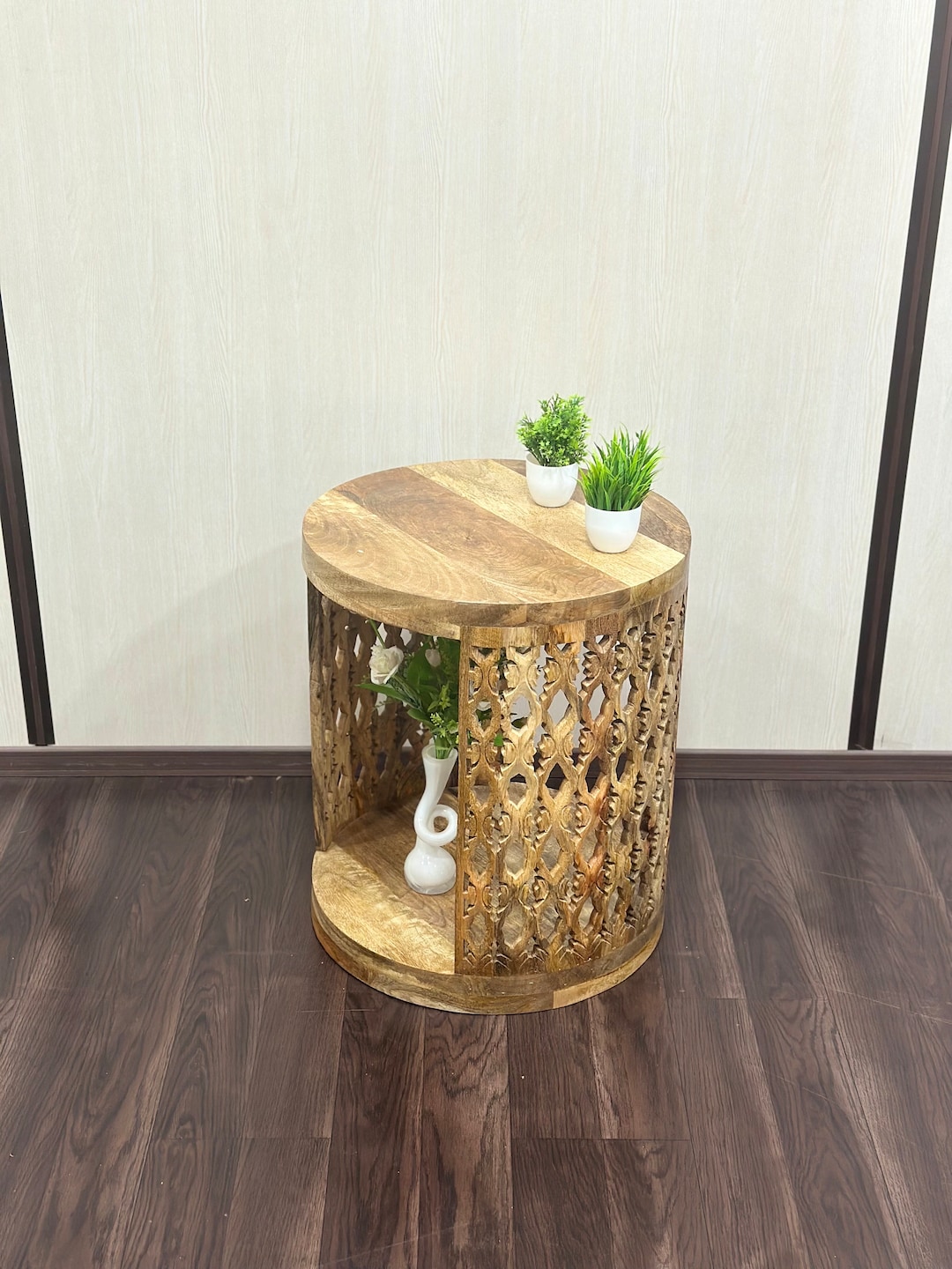 Wooden Hand Carving Side Table - Etsy