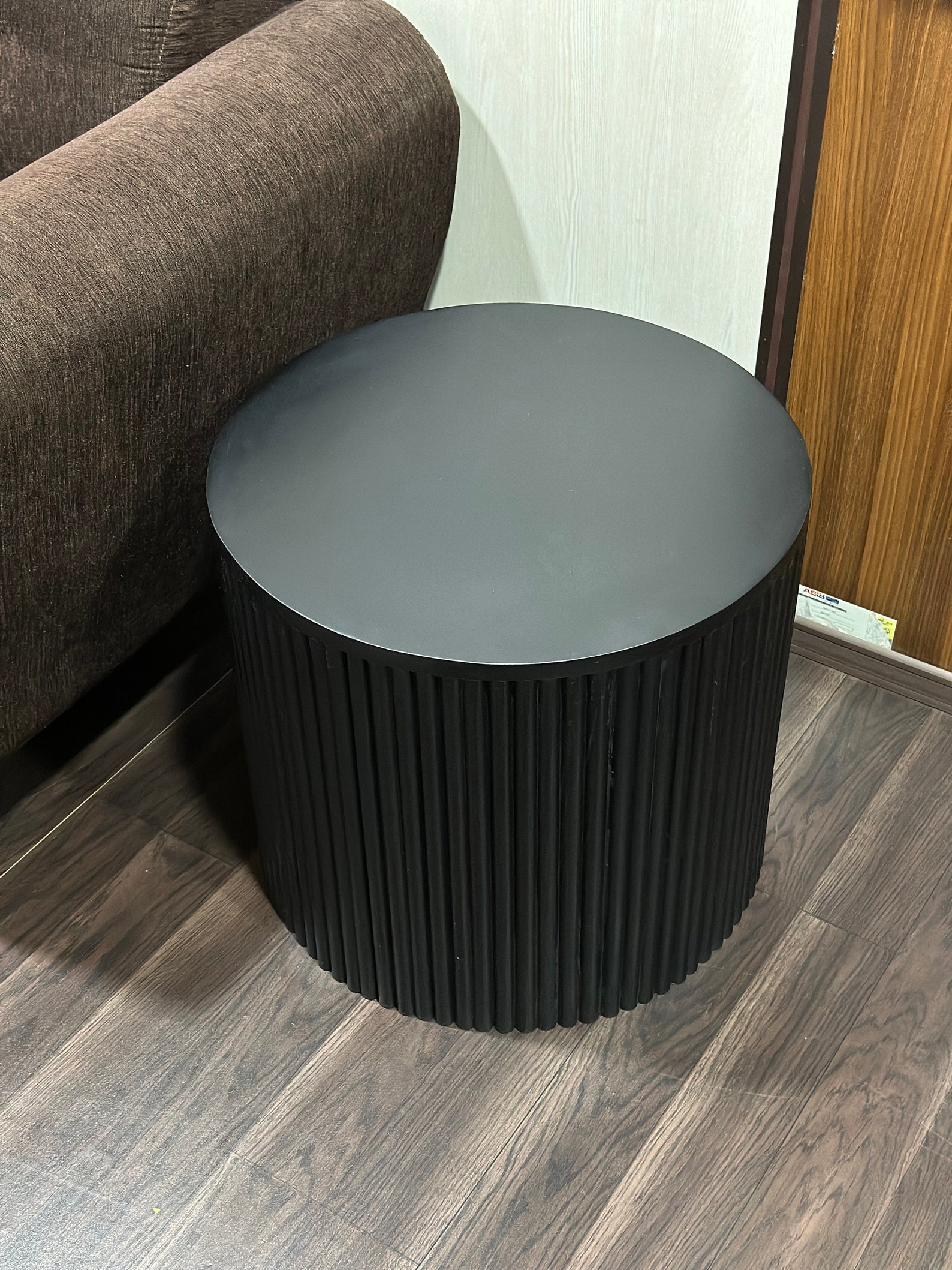 Flutted Wood Side Table Corner Table End Table Side Table Living Room ...