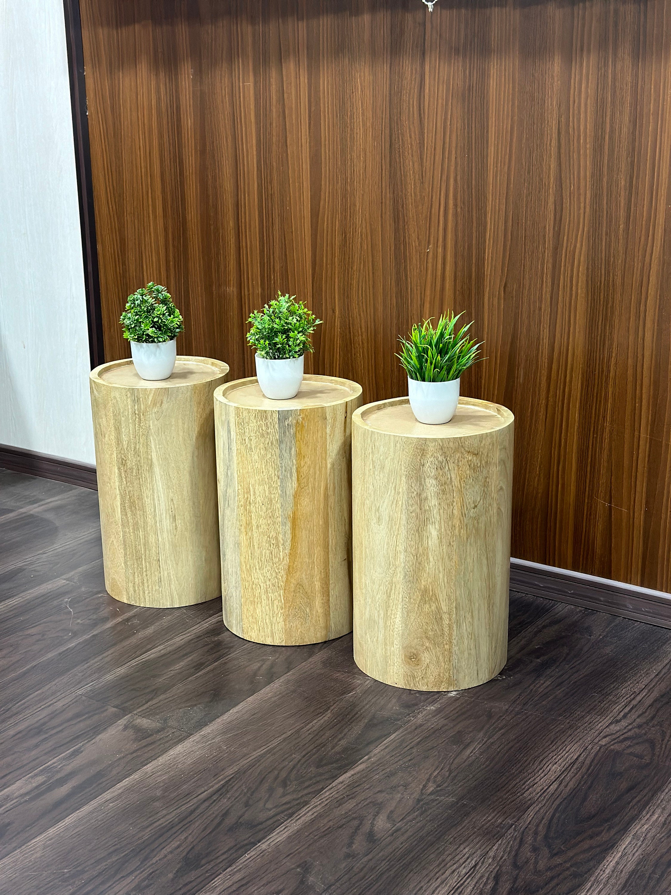 Stylish Wooden Plant Base Solid Wood Plant Stool Base Indoor Garden ...