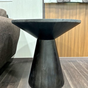 Wooden Round Side Table - Etsy