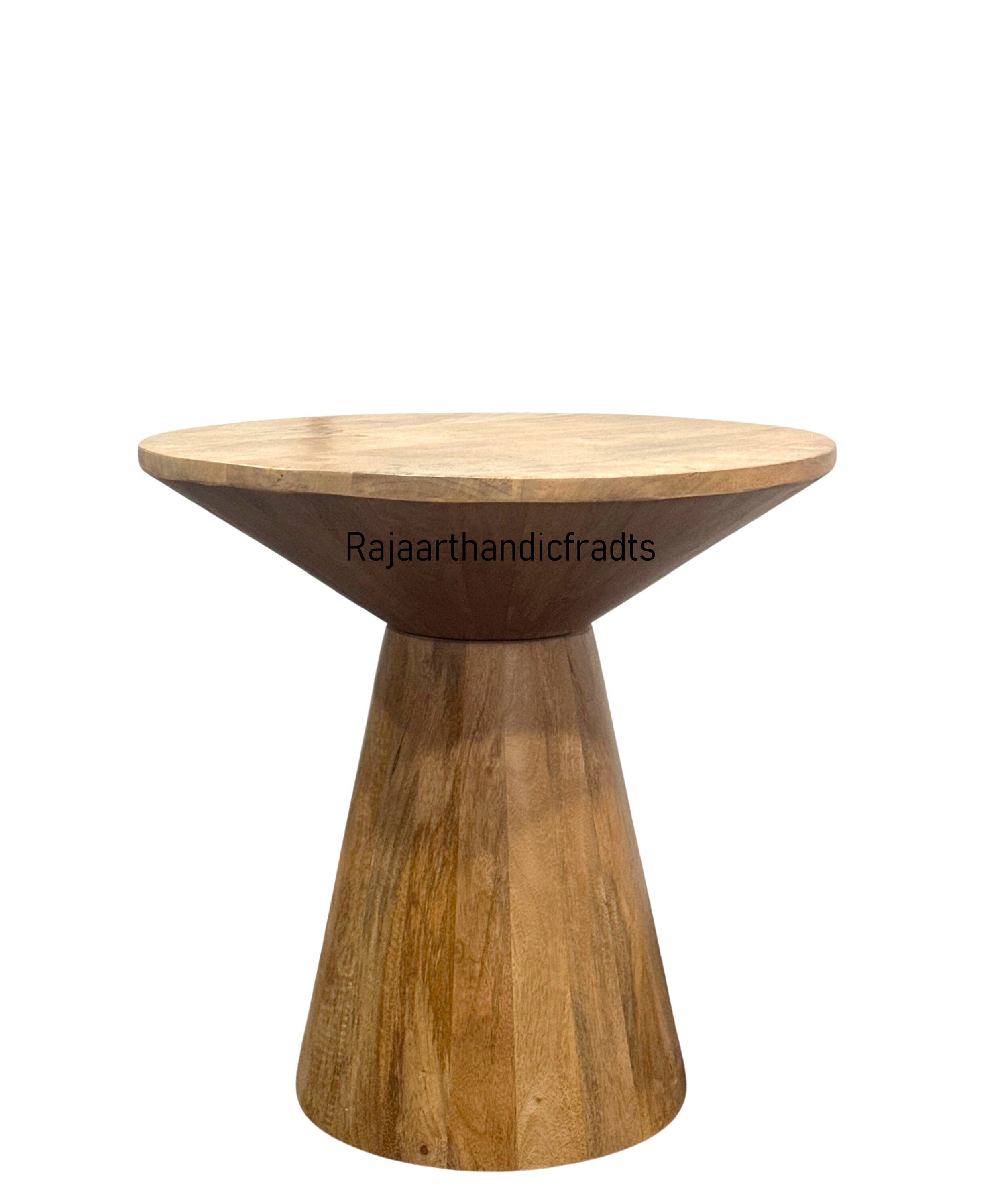 Wooden Round Side Table - Etsy