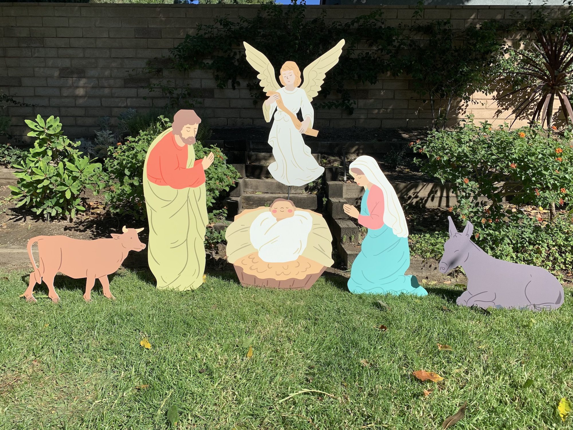 Nativity Scene Yard Art: Christmas Lawn Decoration With Holy Family - Etsy