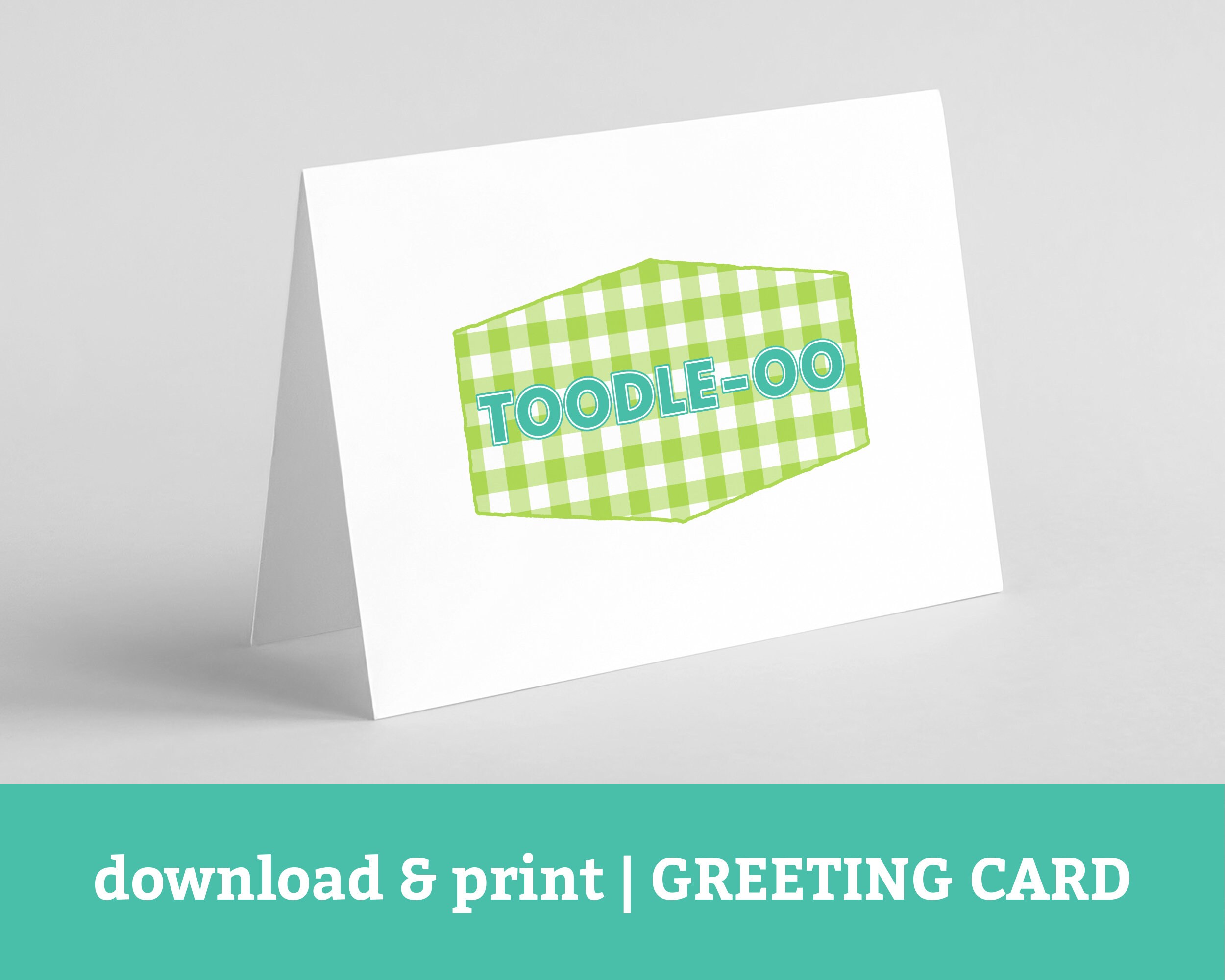 TOODLE-OO Greeting Card Download & Print - Etsy
