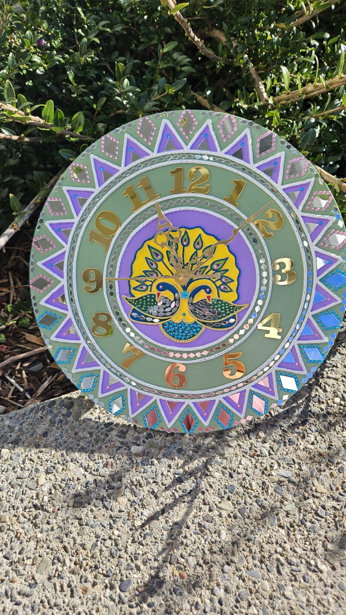 Handcrafted Lippan Art Wall Clock Peacock Design - Etsy