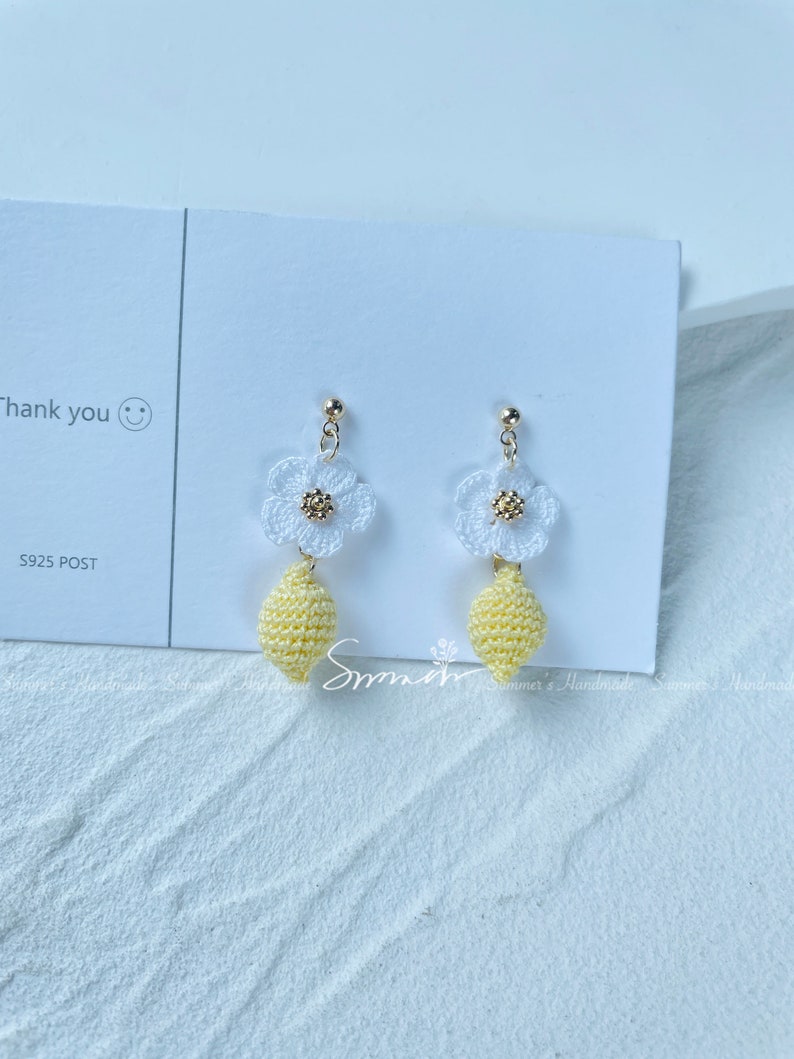 Crochet Lemon Earrings/bracelets/necklaces - Etsy