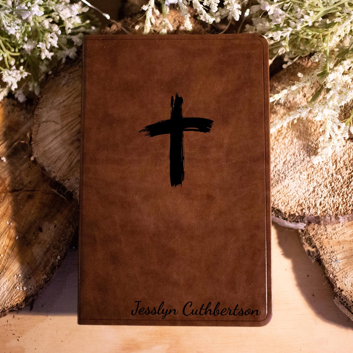 Personalize Bible Name Leather ESV Gift Wedding Anniversary Gift ...