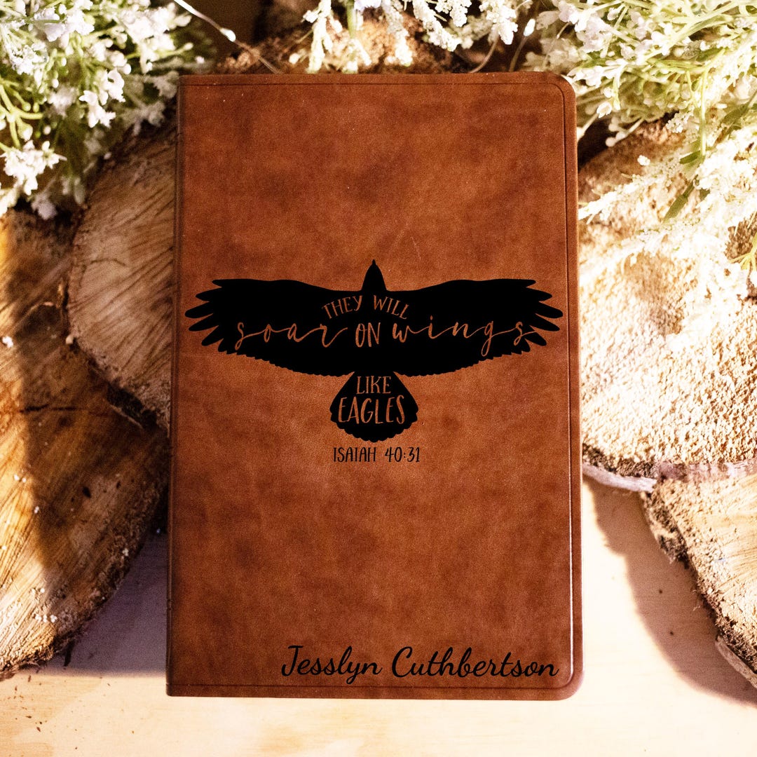 Personalize Bible Name Leather ESV Gift Wedding Anniversary Gift ...