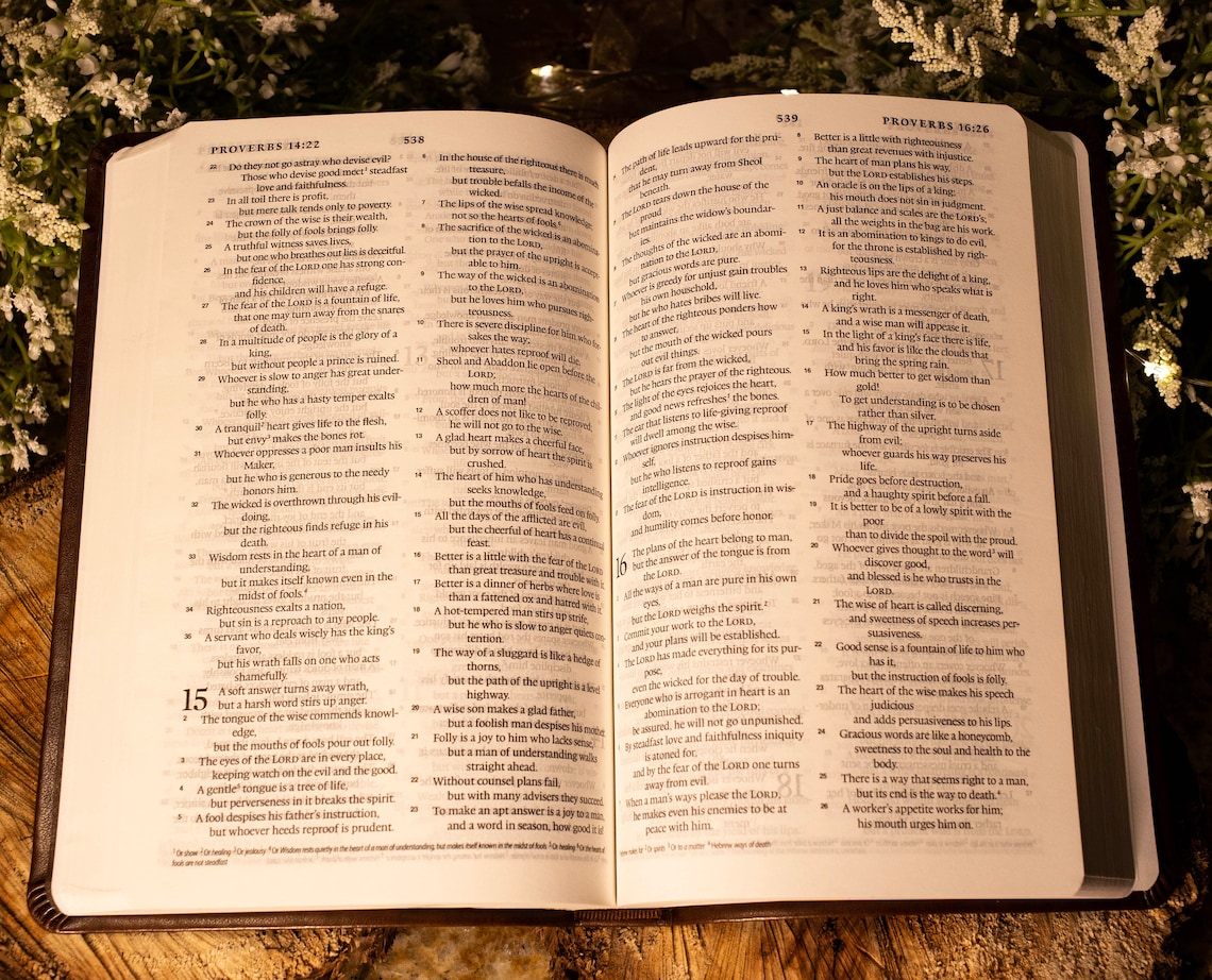 Personalize Family Bible Family Name Leather ESV Gift Wedding ...