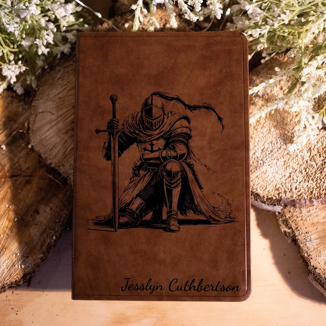 Personalize Knight Bible Name Leather ESV Gift Wedding Anniversary Gift ...